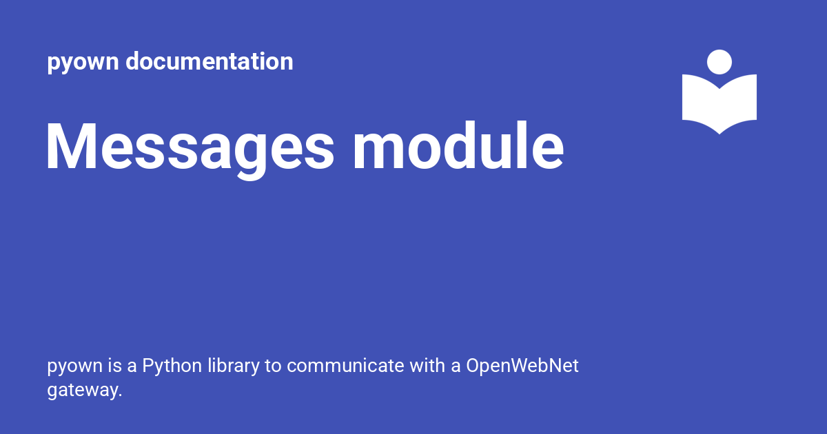 Messages module - pyown documentation